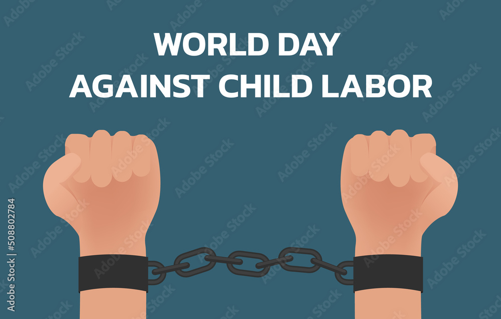 World day against child labour,stop child labour in world. Stock Vector ...