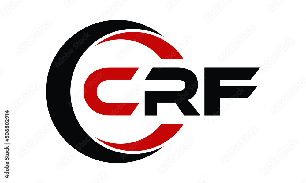 CRF swoosh three letter logo design vector template | monogram logo ...