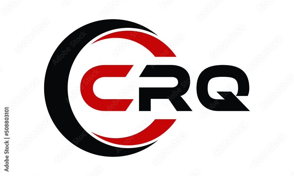 CRQ swoosh three letter logo design vector template | monogram logo ...
