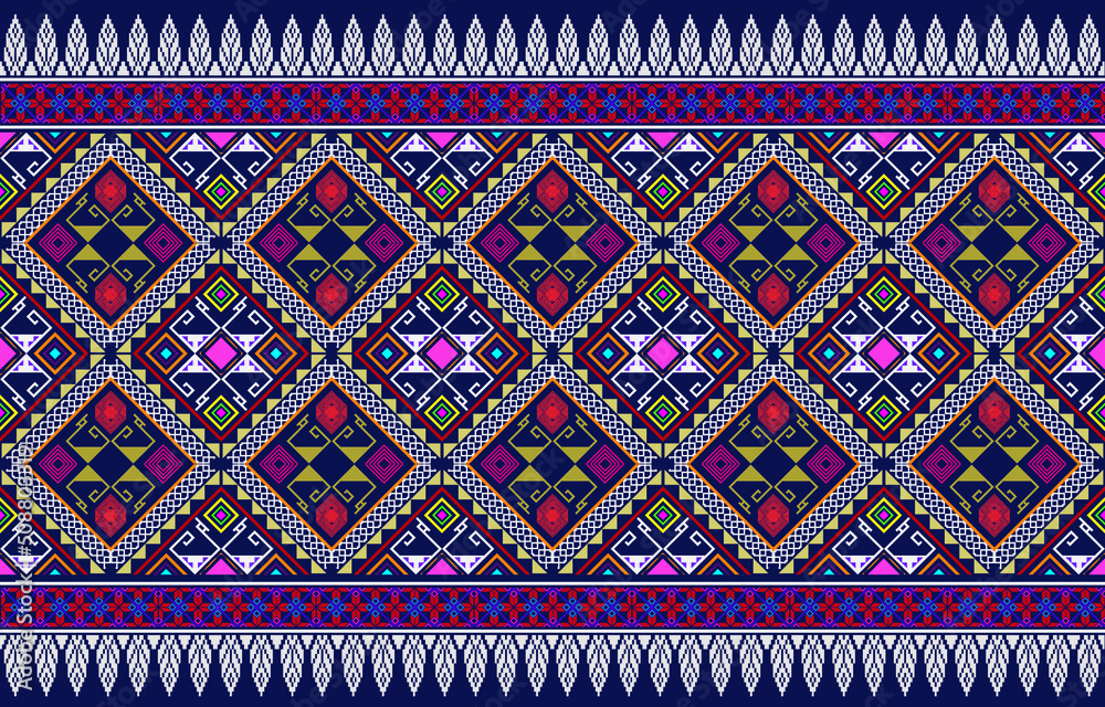 Set of symmetrical components in a continuous pattern for décor ...