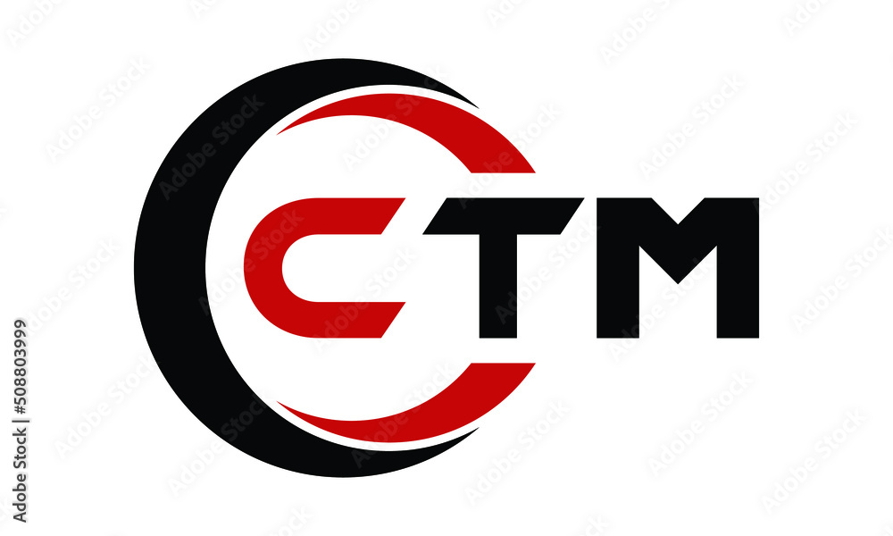 CTM swoosh three letter logo design vector template | monogram logo ...