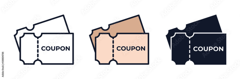 coupon icon symbol template for graphic and web design collection logo ...