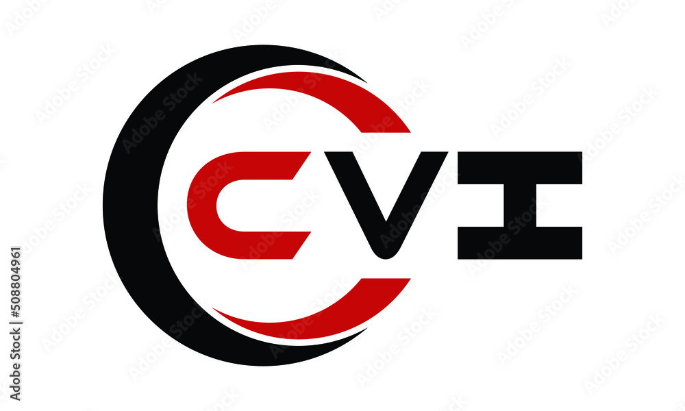 CVI swoosh three letter logo design vector template | monogram logo ...