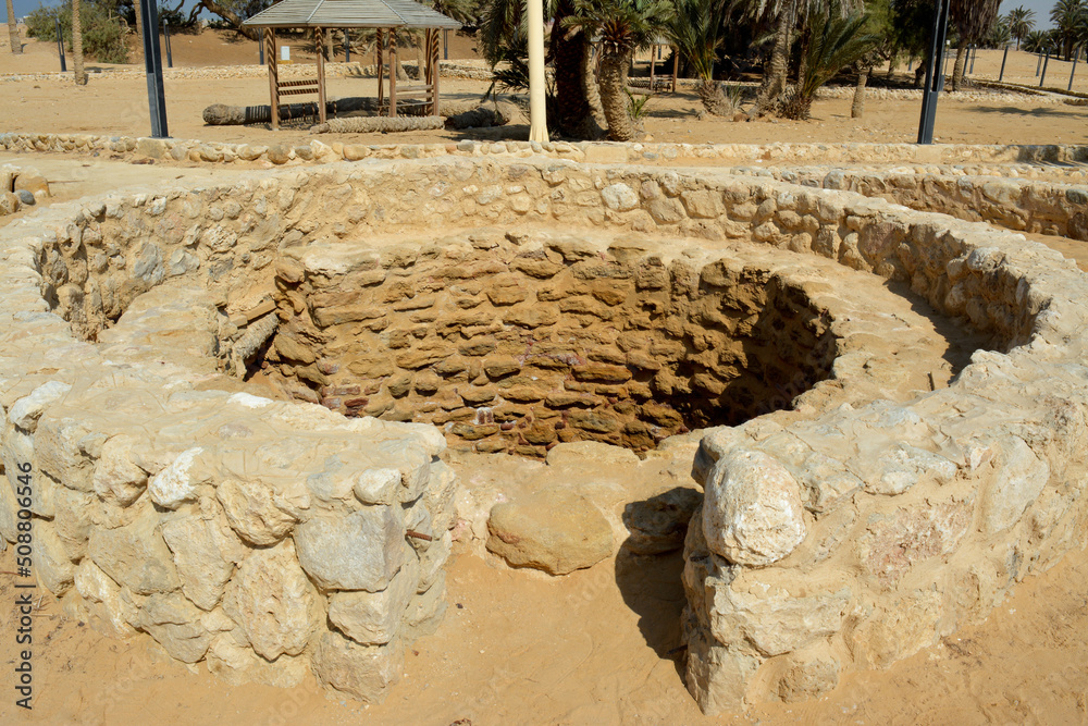 Prophet Moses Springs, Water wells and palms in Sinai Peninsula, Ras ...