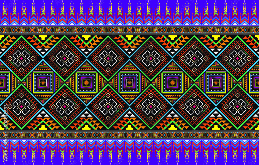 Set of symmetrical components in a continuous pattern for décor ...