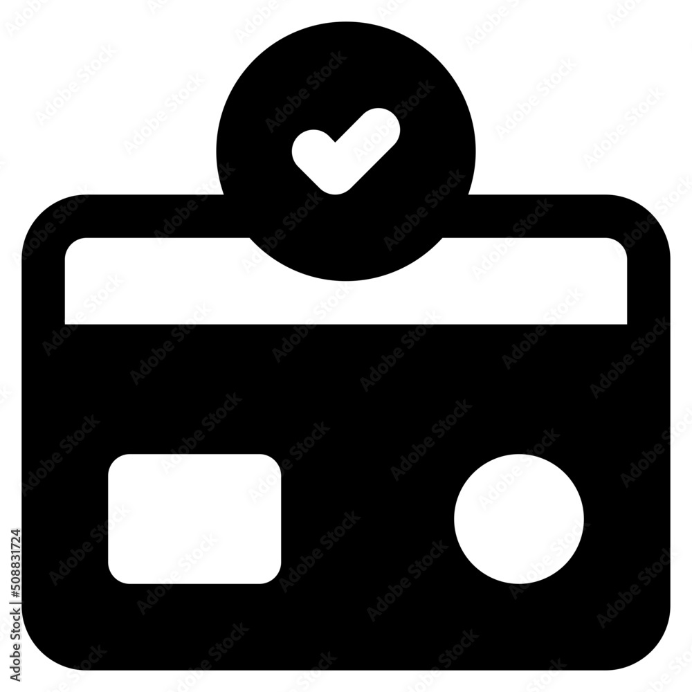 card check icon illustration Stock Vector | Adobe Stock