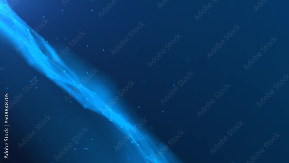 Animated neon background frame. Moving flow of wave cosmic energy ...