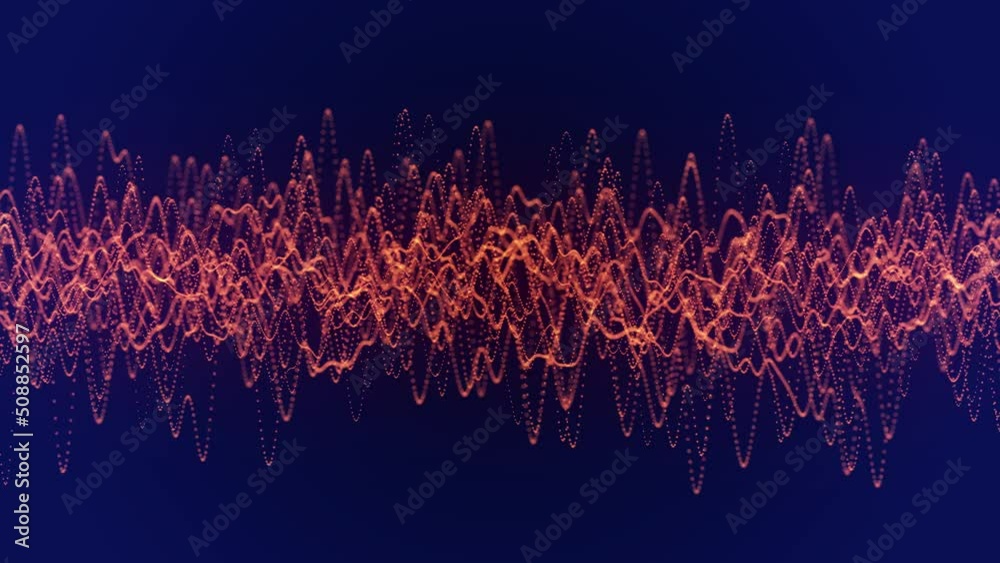 Abstract wave of particles. Sound wave element. Equalizer for music ...