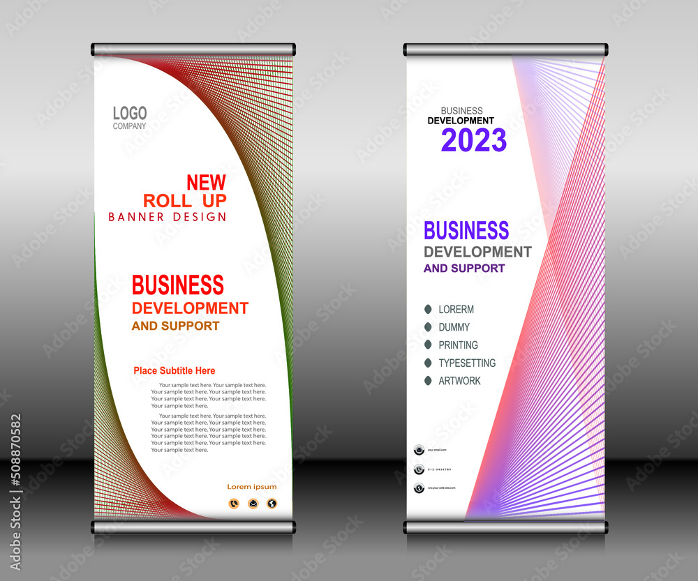 Vertical Banner Design Signboard Advertising Brochure Flyer Template ...