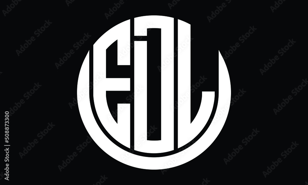 EDL shield in circle logo design vector template. monogram logo ...