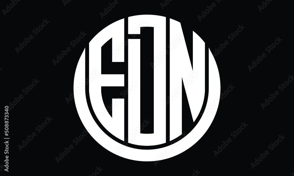 EDN shield in circle logo design vector template. monogram logo ...