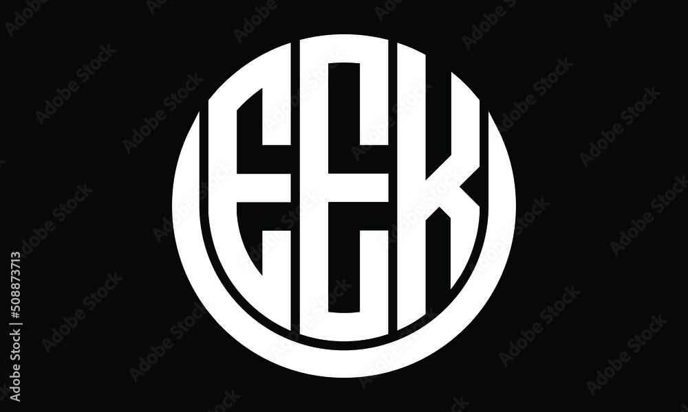 EEK shield in circle logo design vector template. monogram logo ...