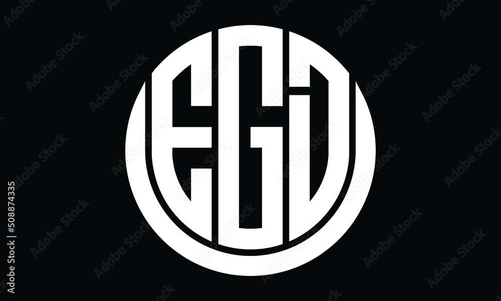 EGD shield in circle logo design vector template. monogram logo ...