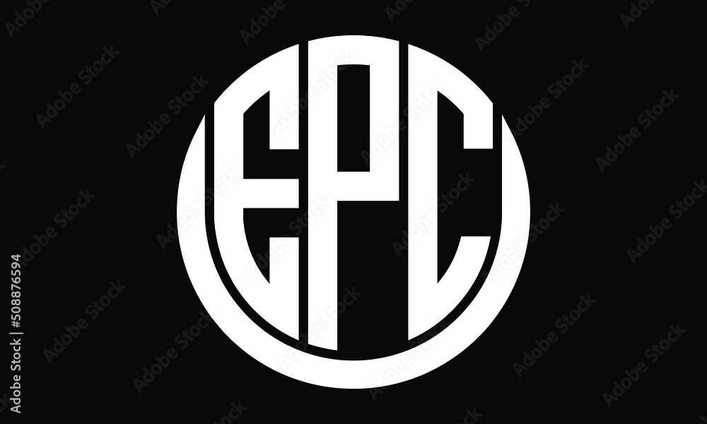 EPC shield in circle logo design vector template. monogram logo ...