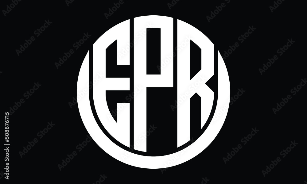 EPR shield in circle logo design vector template. monogram logo ...