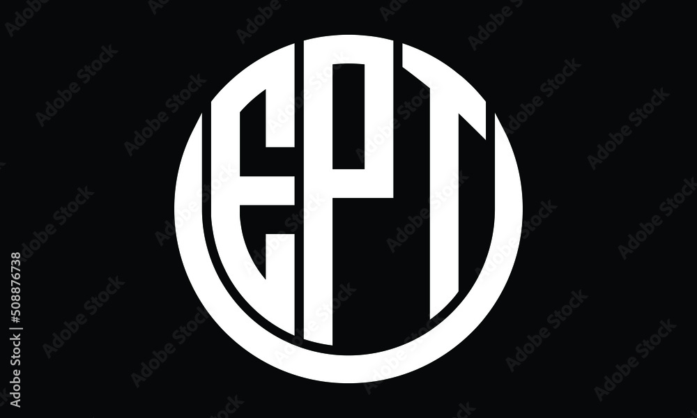 EPT shield in circle logo design vector template. monogram logo ...