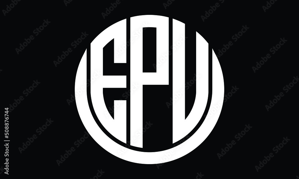 EPU shield in circle logo design vector template. monogram logo ...