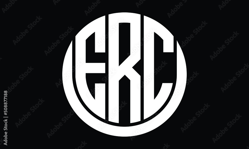 ERC shield in circle logo design vector template. monogram logo ...