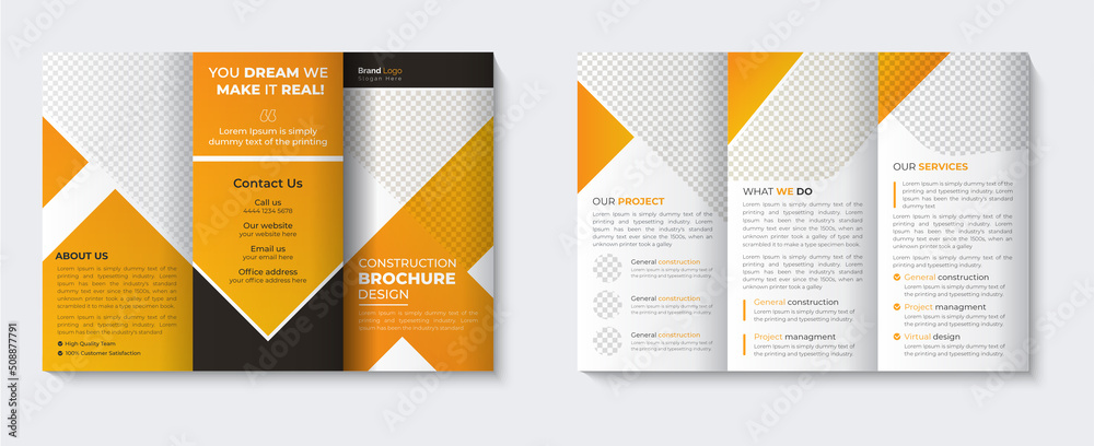 Fototapeta mapa świata dla dzieci Trifold brochure template layout and ...