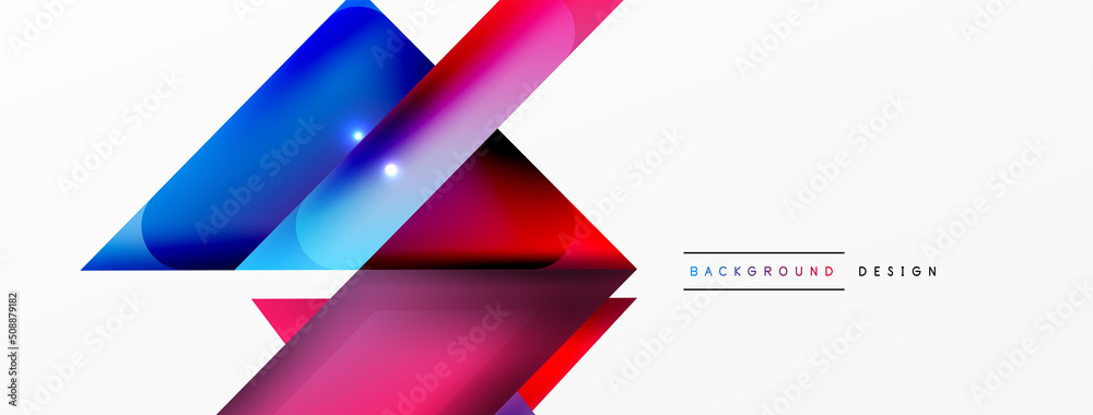 Dynamic 3d geometric abstract background. Triangles and other simple ...