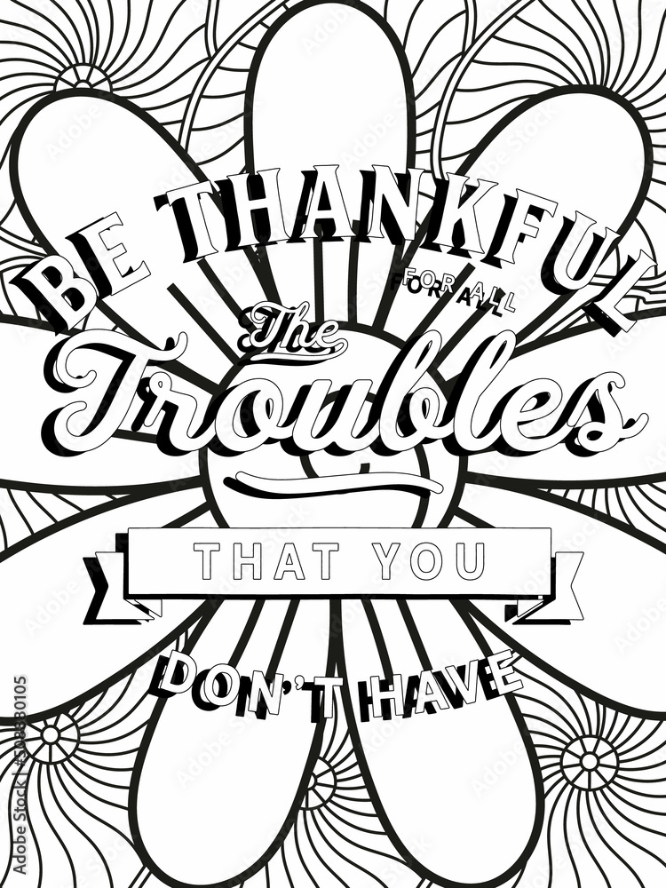 Life is good. Quote coloring page. Affirmation coloring. Vector ...