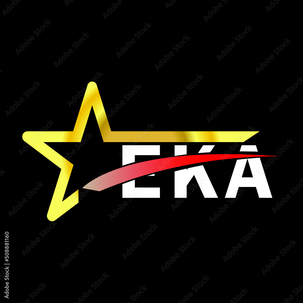EKA letter logo design. EKA creative letter logo. simple and modern ...