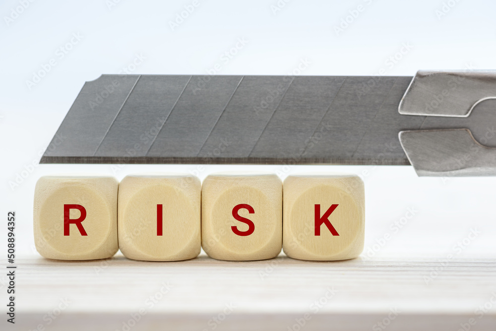 Risk assessment / risk analysis and management concept : Words RISK on ...