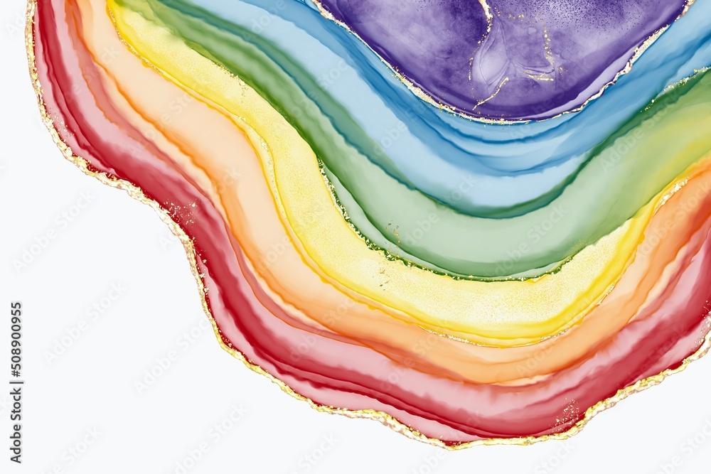 Rainbow curve abstract background Stock Illustration | Adobe Stock