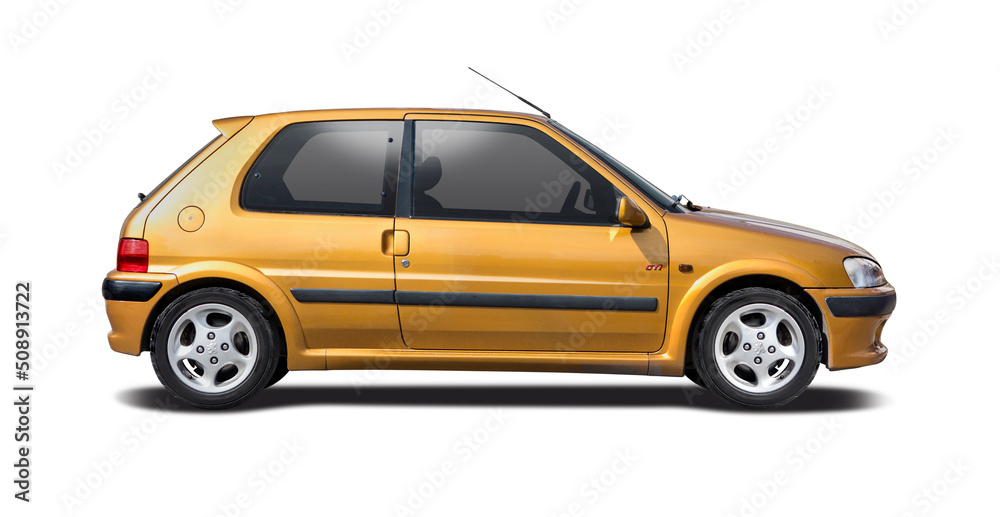 Peugeot 106 car, side view isolated on white background Stock Photo ...