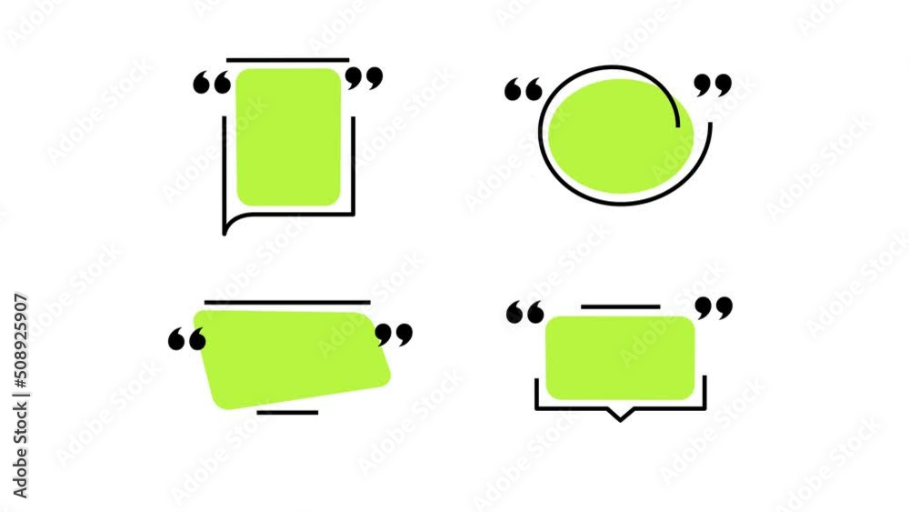 Quote frame blank template set. Copy space in brackets, quotes blank ...