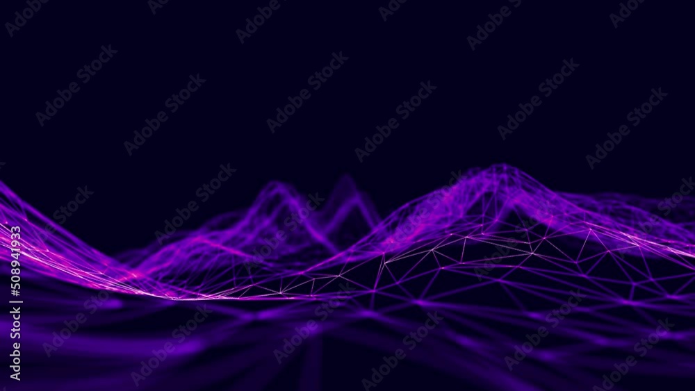 Wave abstract purple wave animation. Seamless loop 4k. Purple ...