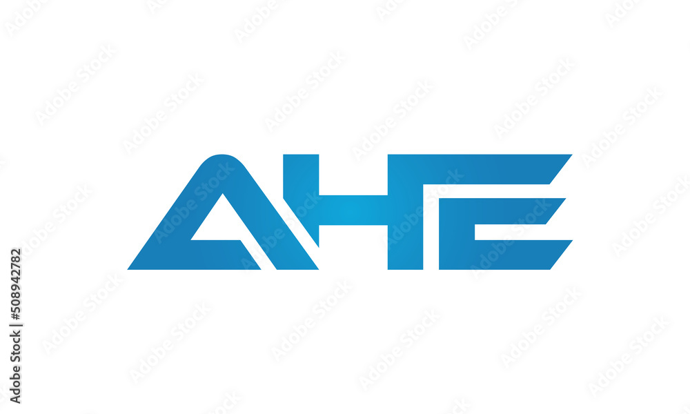 Connected AHE Letters logo Design Linked Chain logo Concept Stock ...
