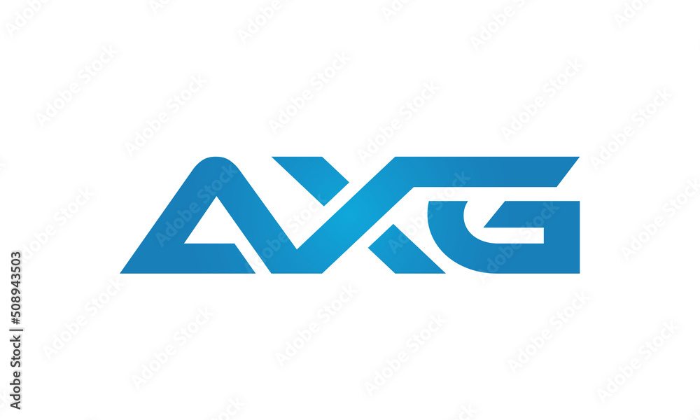 Connected AXG Letters logo Design Linked Chain logo Concept Stock ...