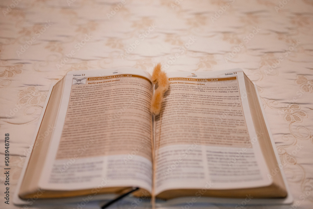 Bíblia aberta Stock Photo | Adobe Stock