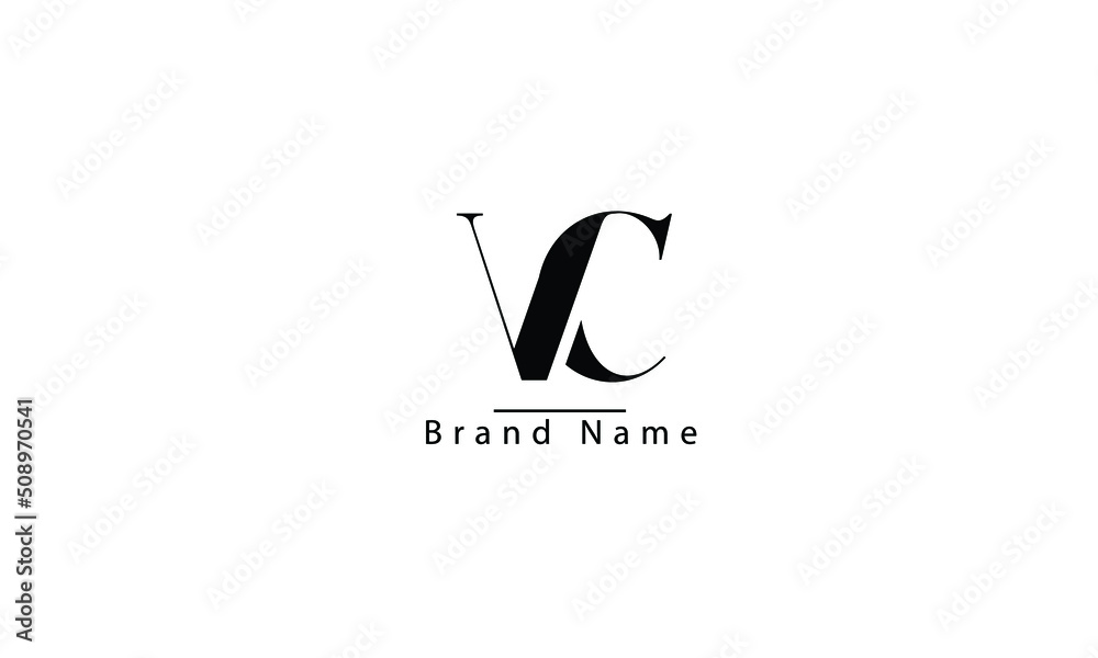 Vetor De Vc C V V C Abstract Vector Logo Monogram Template Do Stock Adobe Stock