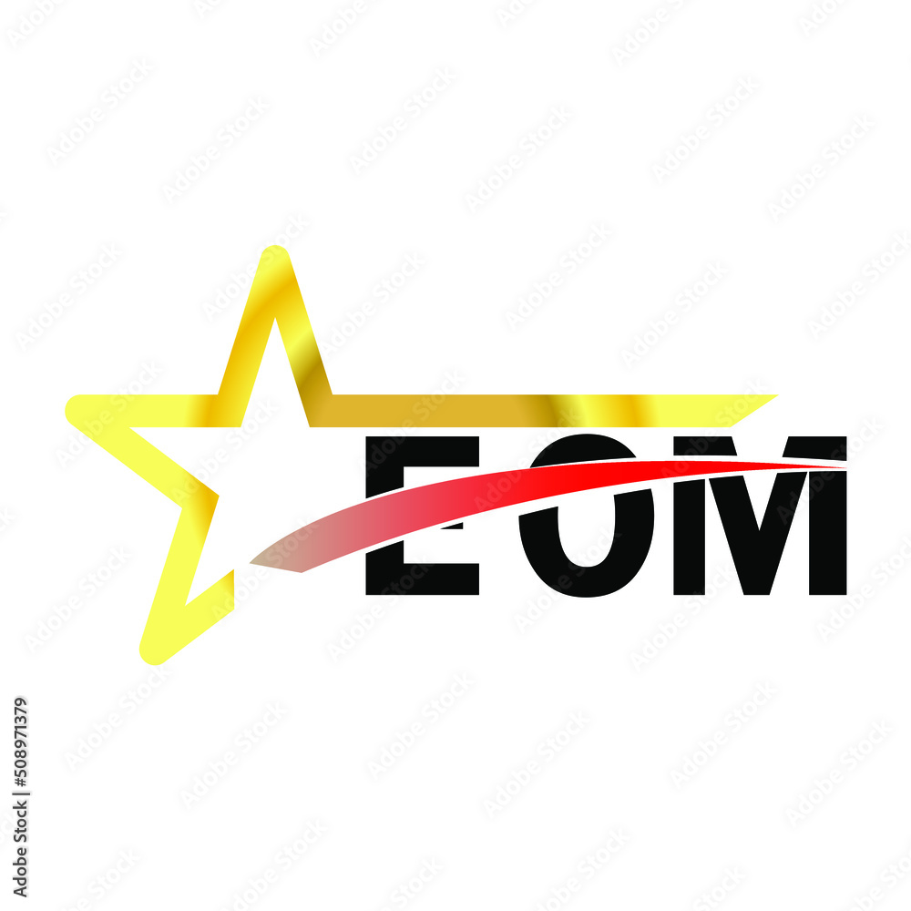 Vetor de EOM letter logo design. EOM creative letter logo. simple and ...