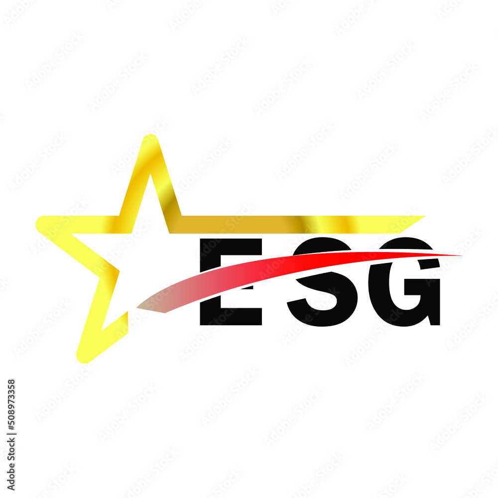 ESG letter logo design. ESG creative letter logo. simple and modern ...