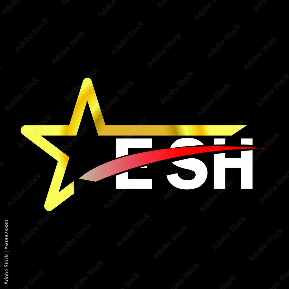 ESH letter logo design. ESH creative letter logo. simple and modern ...