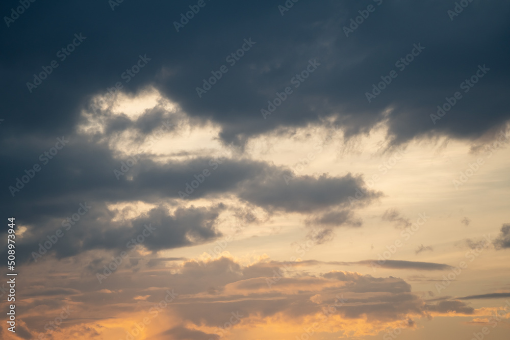 colorful sunset sky and clouds evening. Sky and clouds natural sunset ...