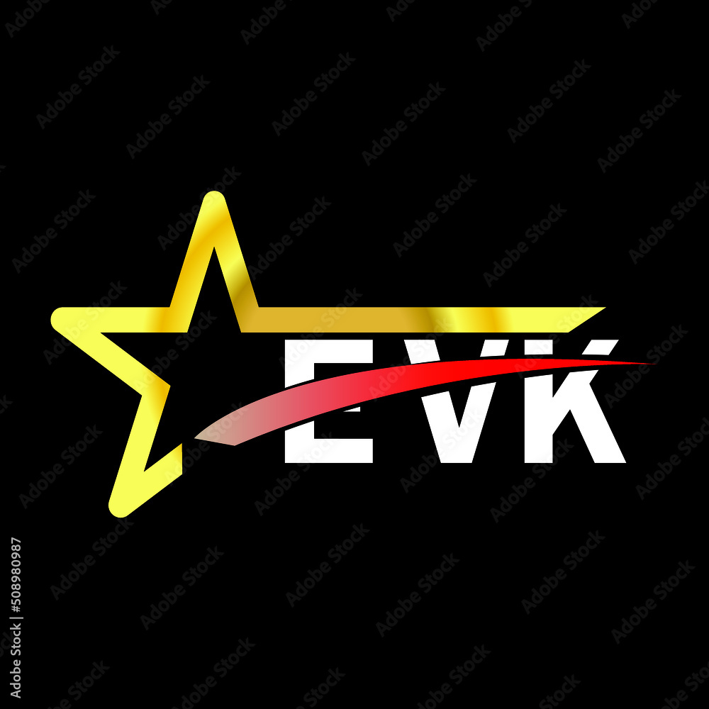 EVK letter logo design. EVK creative letter logo. simple and modern ...
