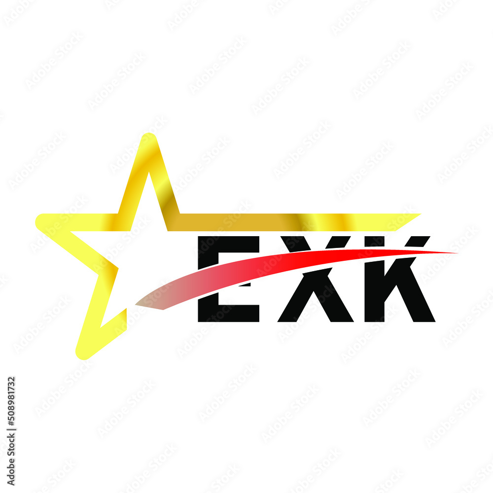 EXK letter logo design. EXK creative letter logo. simple and modern ...