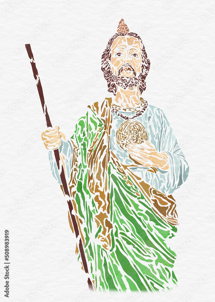 Poster image of San Judas Tadeo of catholic religion – Wall Art | UkPosters