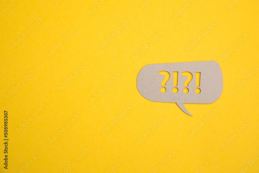 Speech bubble with question and exclamation marks Stock Illustration ...