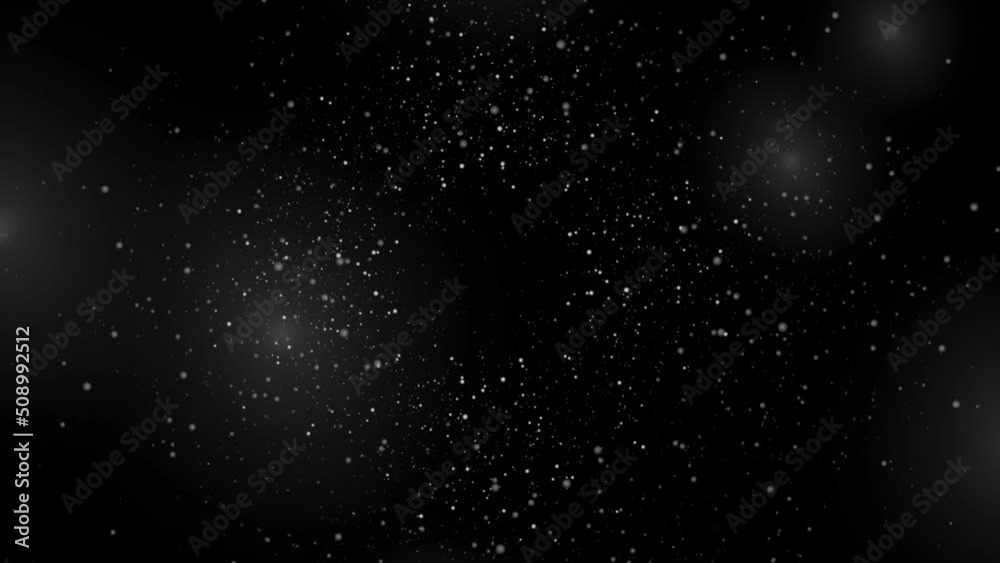 Silver round shiny dust particles abstract motion background. Seamless ...