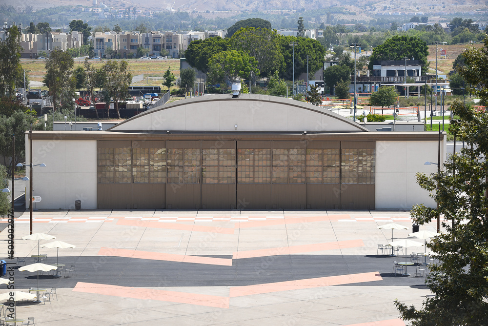 IRVINE, CALIFORNIA -6 JUNE 2022: Aerial view of the Hangar at the ...