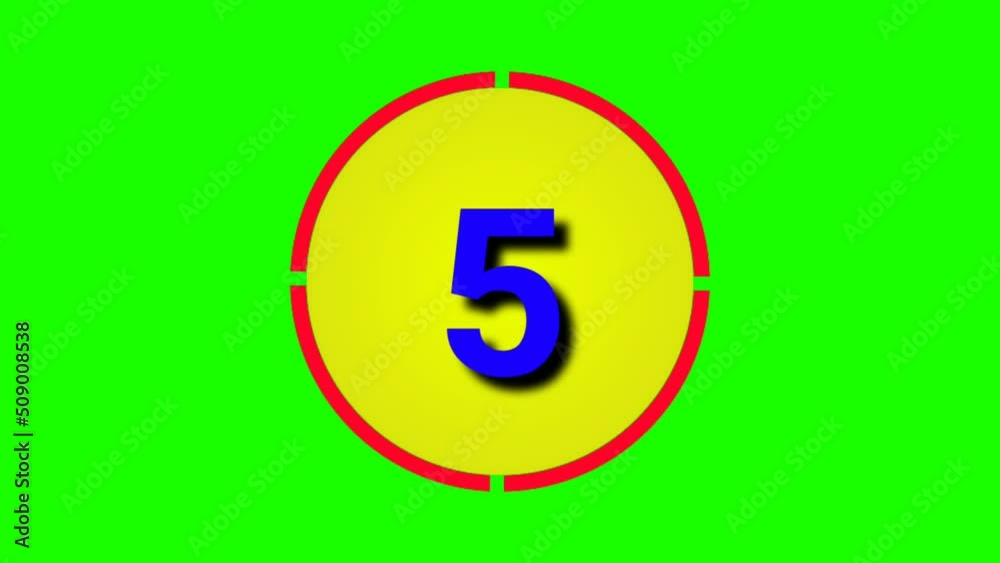 Simple cartoon Straight count from 1 to 100. with a rotating circle ...