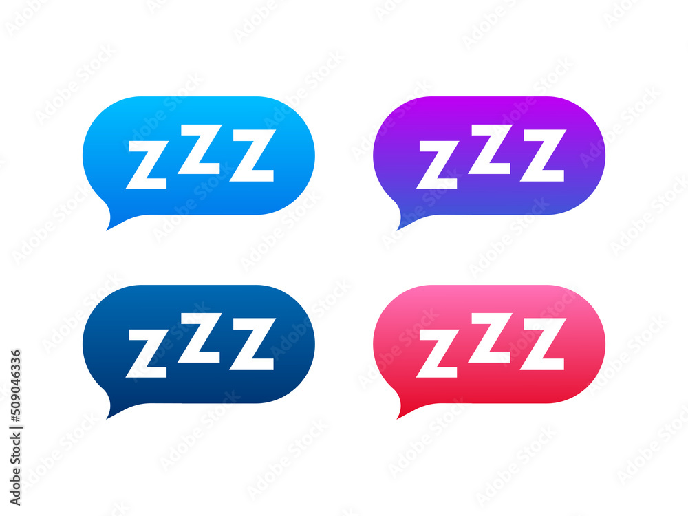 Zzz sign in flat style. Bedtime concept. Flat illustration Stock Vector ...