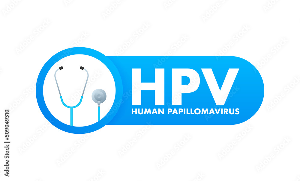 Cartoon illustration with human papillomavirus. Human papillomavirus ...