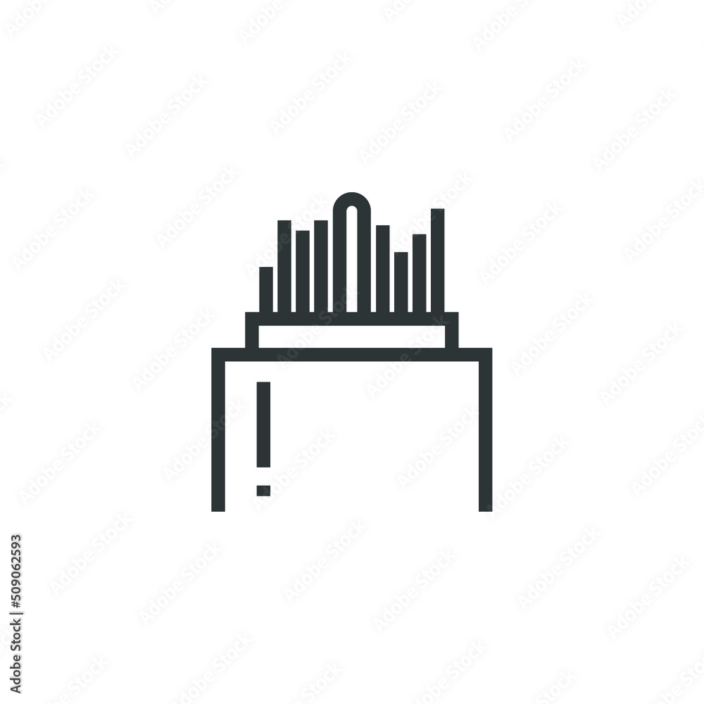 Vector sign of the Fiber optic cable symbol is isolated on a white ...