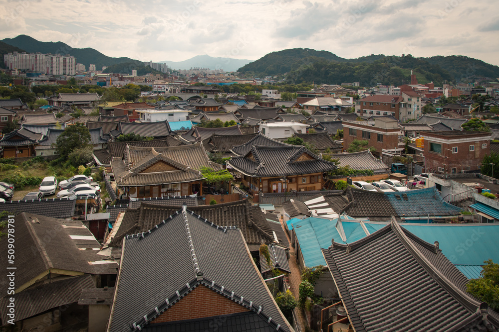 Jeonju, a city with many Korean architecture and traditional tile ...